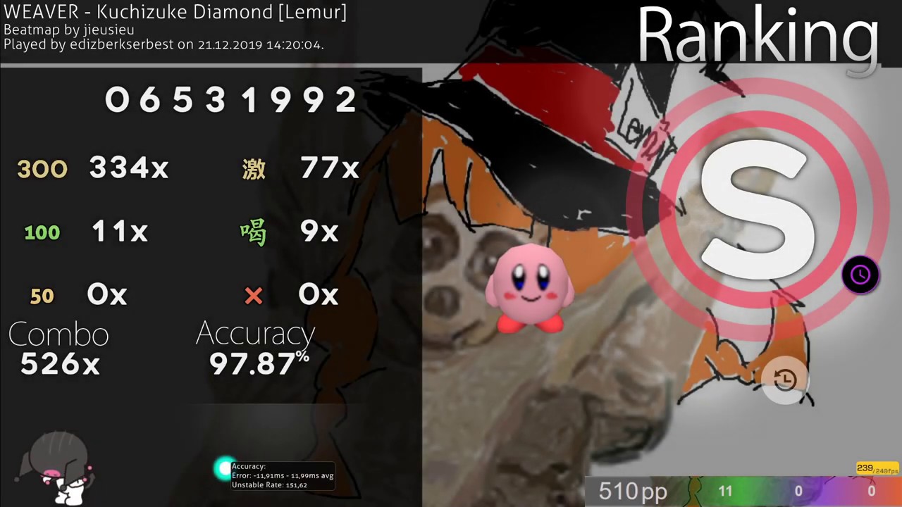edizberkserbest | Kuchizuke Diamond [Lemur] +DT 526/527x 510pp - YouTube