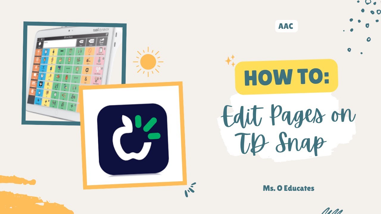 How to edit pages on TD Snap - YouTube