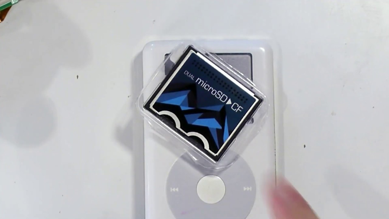 iPod 4th Gen SD flash mod - Dual Micro SD to CF adapter fail - YouTube