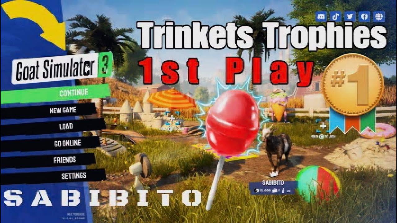 Goat Simulator 3 All Trinkets Trophies Locations Part 1 Youtube