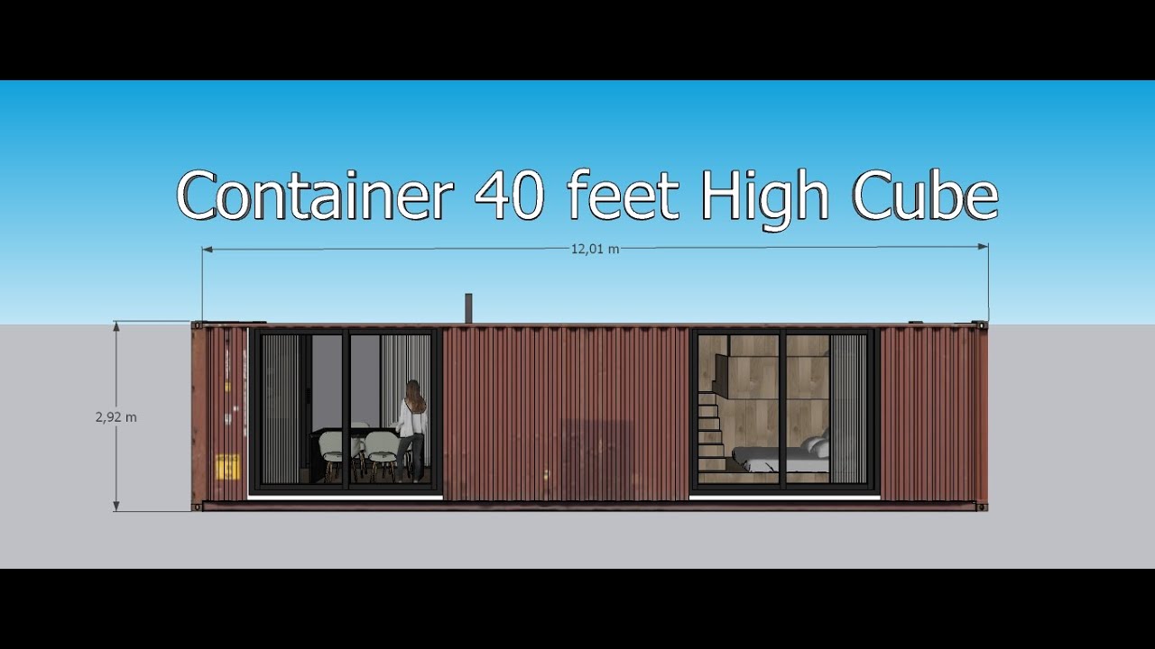 Container 40 feet High Cube - YouTube