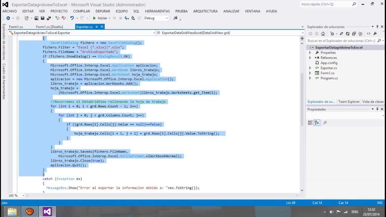 Exportar Datagridview a Excel en C# - YouTube