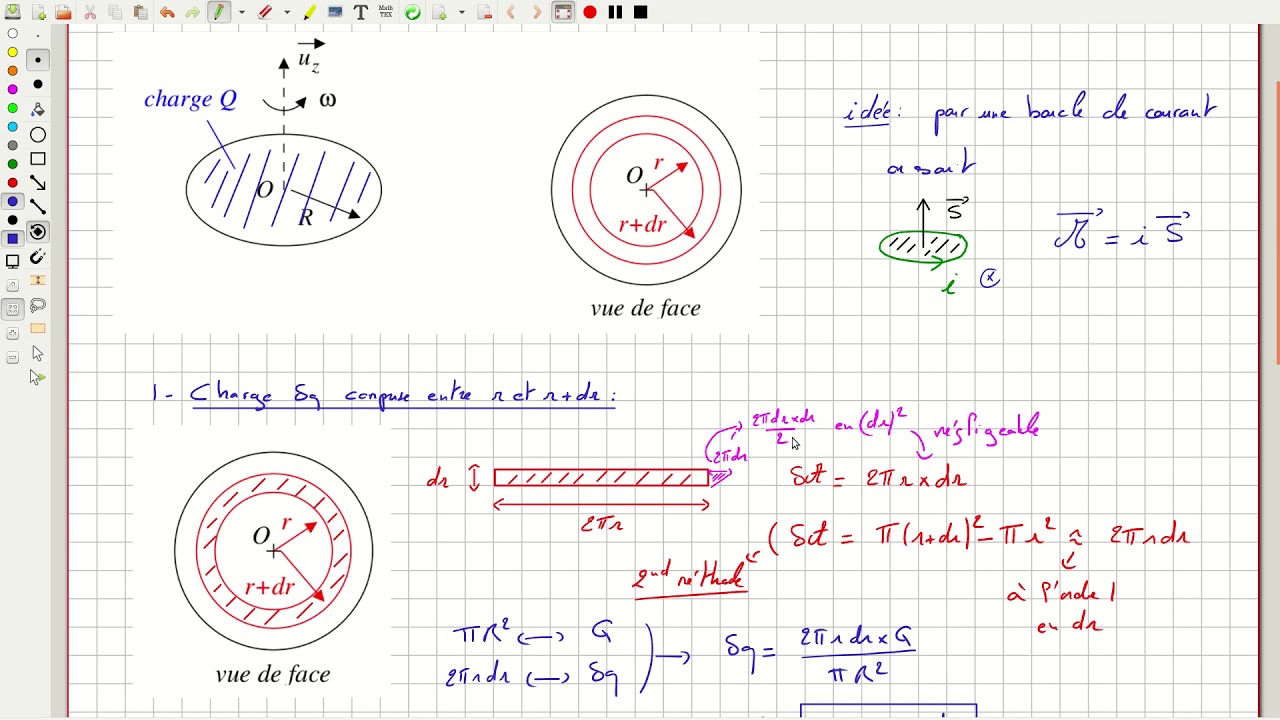 Semaine 02. Exo 01. Moment magnétique d'un disque en rotation - YouTube