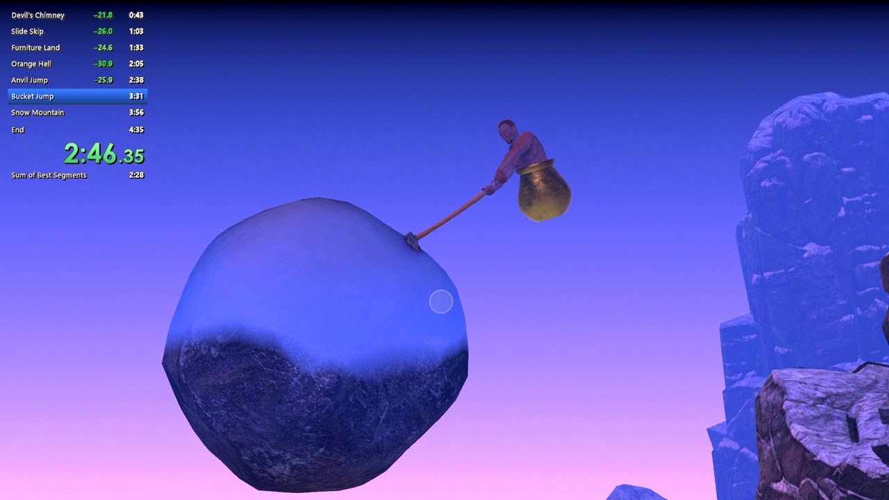 Getting Over It Speedrun in 4:11.516 [NOT WORLD RECORD] - YouTube