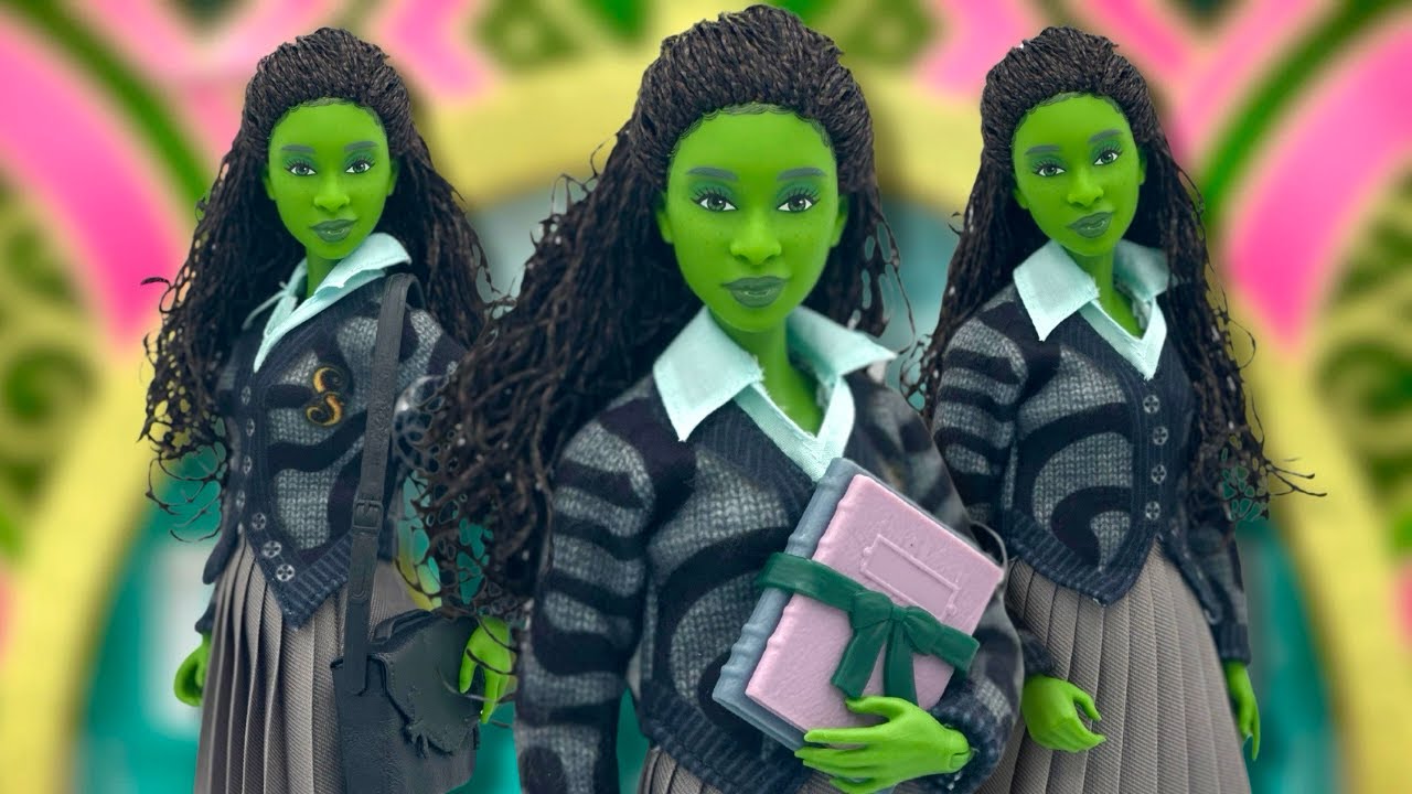 Shiz Elphaba Doll Review 🧹 Wicked Movie Fashion Doll Unboxing - YouTube
