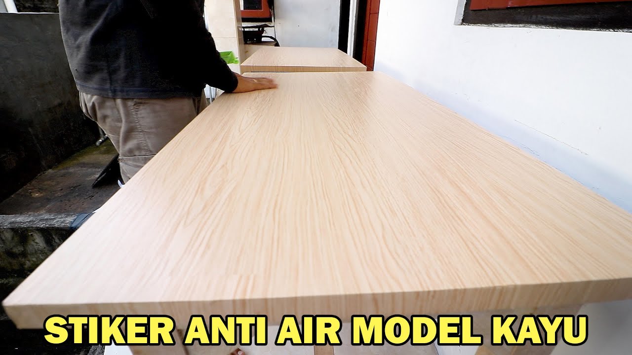 Cara Menempel Dan Memasang Stiker ANTI AIR di Meja - YouTube