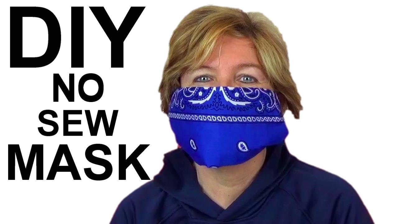Easy DIY No Sew Face Mask - Use Bandana Or T-Shirt To Make Your Own ...
