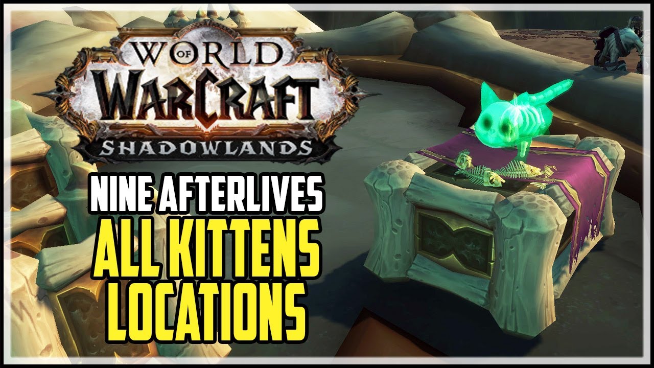 WoW Shadowlands All Kittens Locations Nine Afterlives Maldraxxus - YouTube