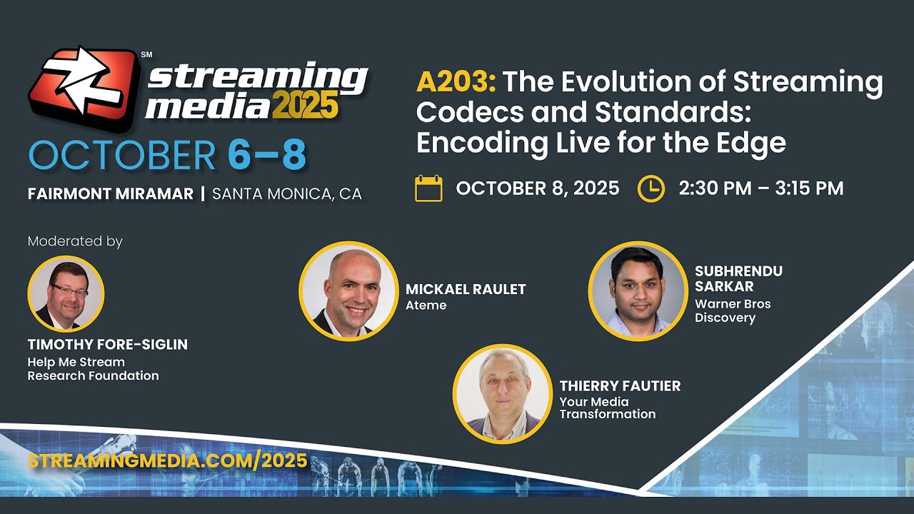 A203. The Evolution of Streaming Codecs and Standards: Encoding Live ...