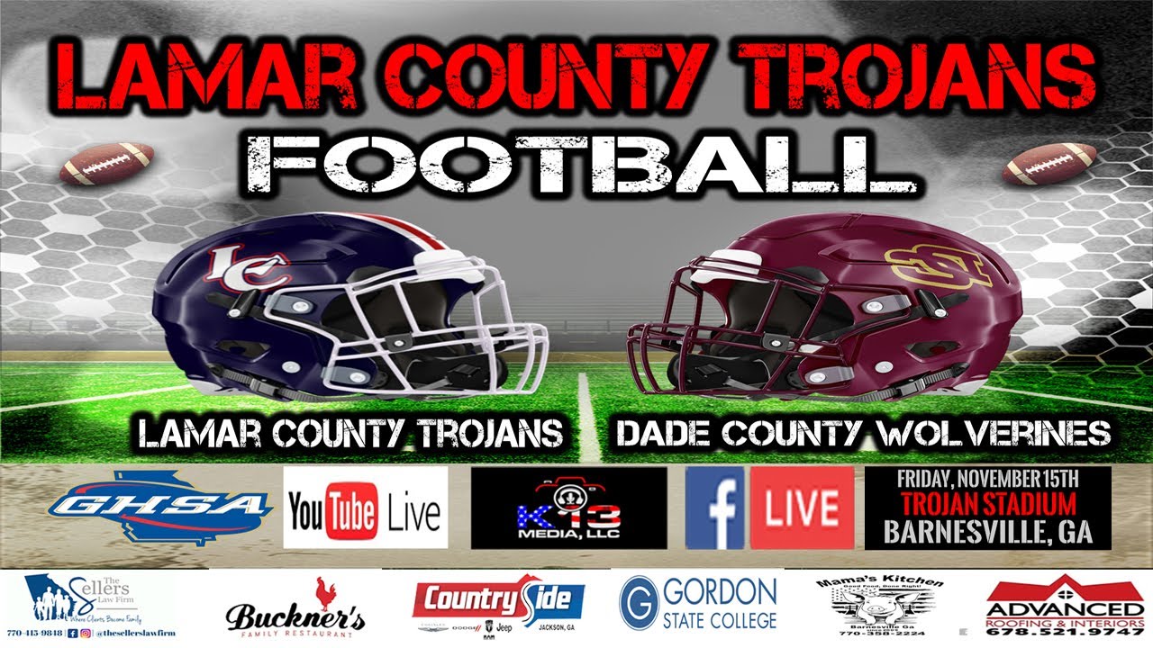 Lamar County Trojans Football vs. Dade County - YouTube