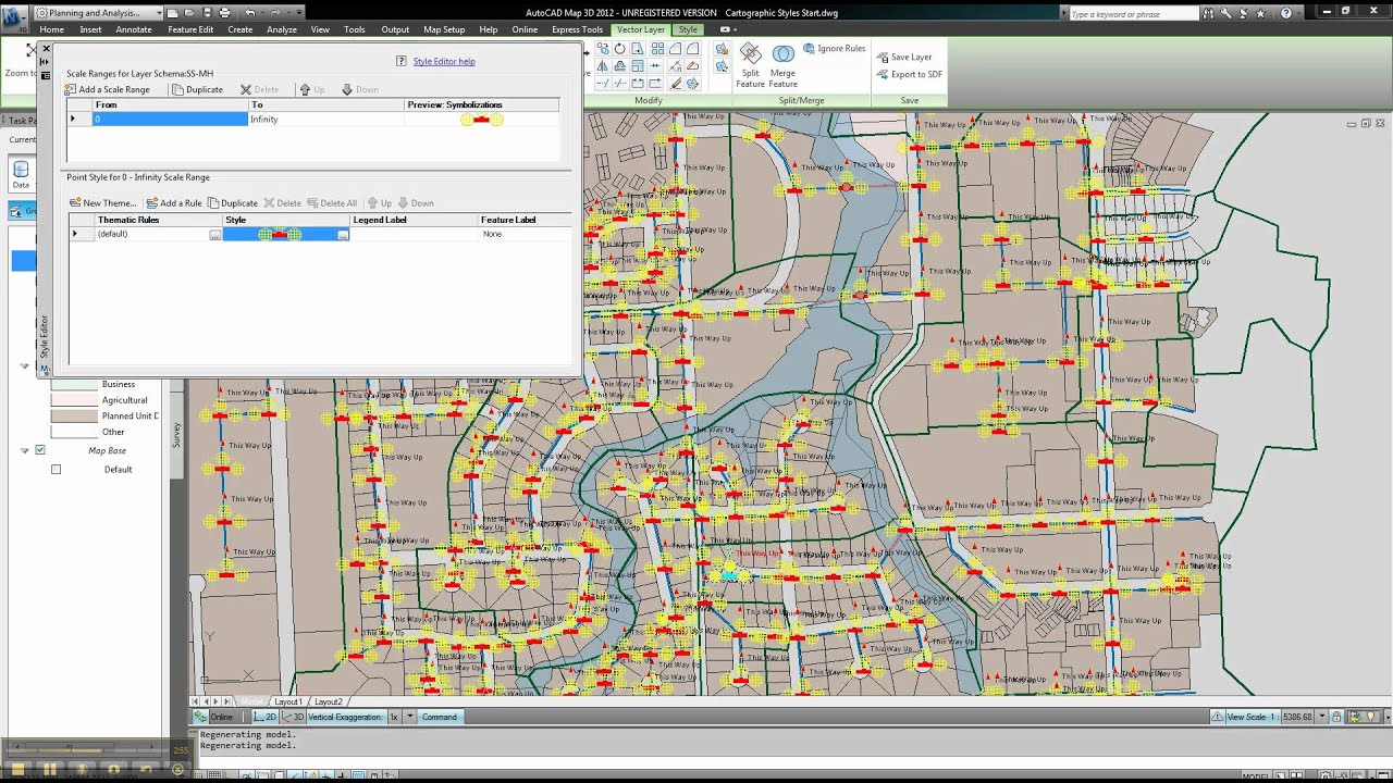 AutoCAD Map 3D - Style and Label Enhancements - YouTube