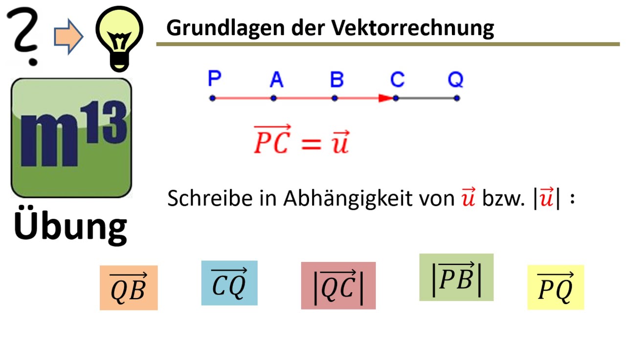 Vielfache von Vektoren und Vektorbeträge (Übungsaufgabe) - YouTube