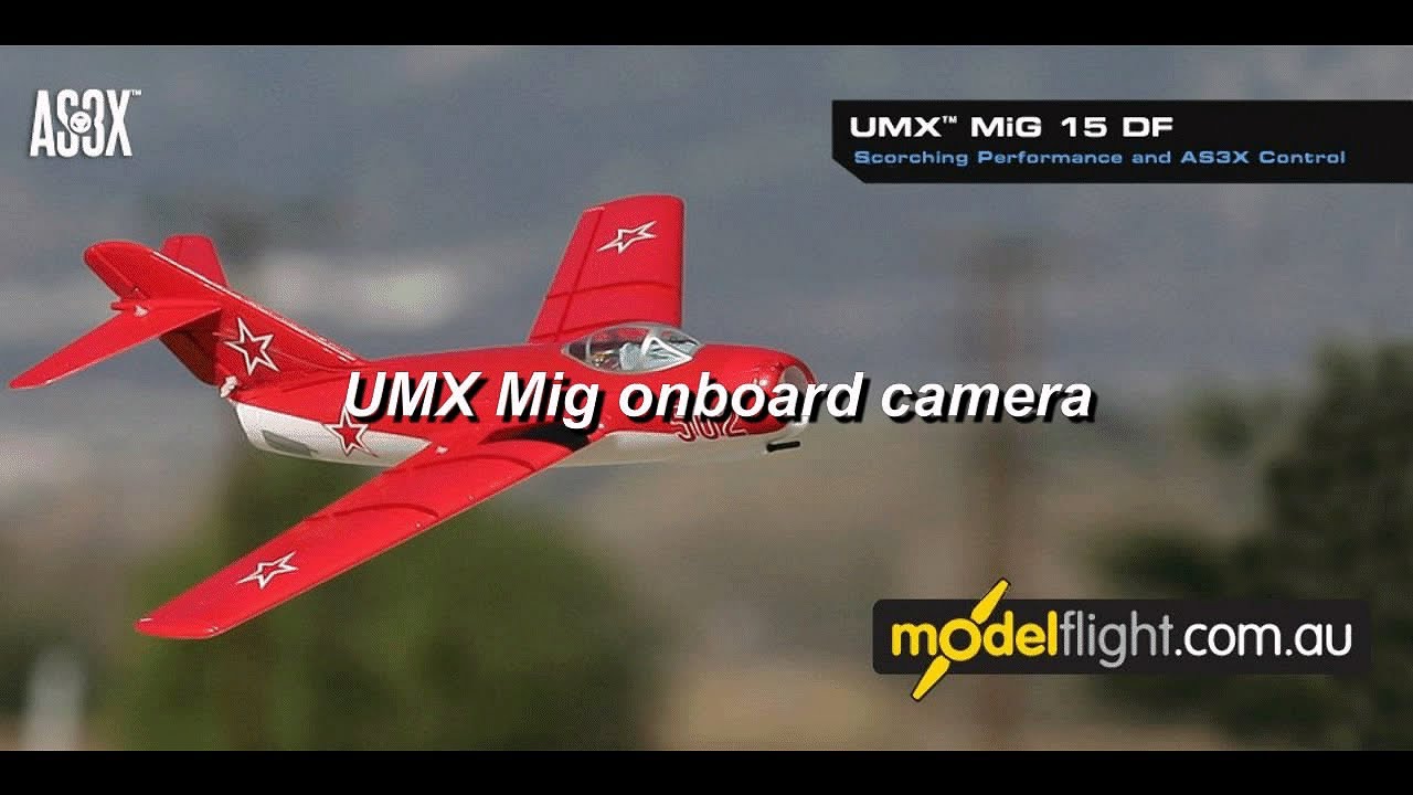 E-Flite UMX Mig 15 DF with onboard camera! - YouTube