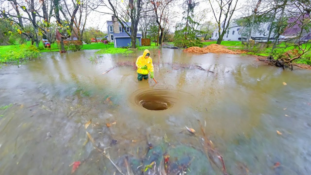Clean and Clear Unclogging Culverts by Removing Debris - YouTube