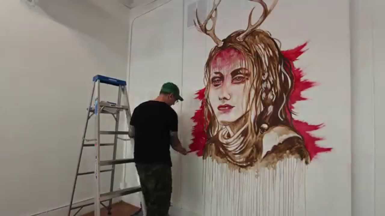 Jeff Bertrand - Live Mural Painting Timelapse - YouTube