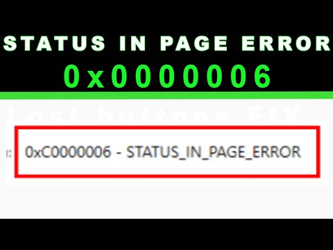 Status in Page Error | 0xc00006 | Windows 10 FIX