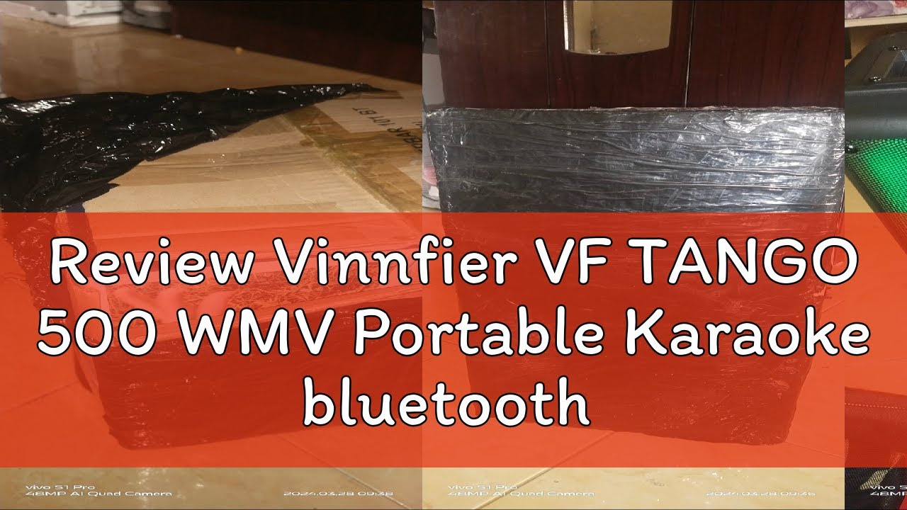 Review Vinnfier VF TANGO 500 WMV Portable Karaoke bluetooth speaker 70W ...