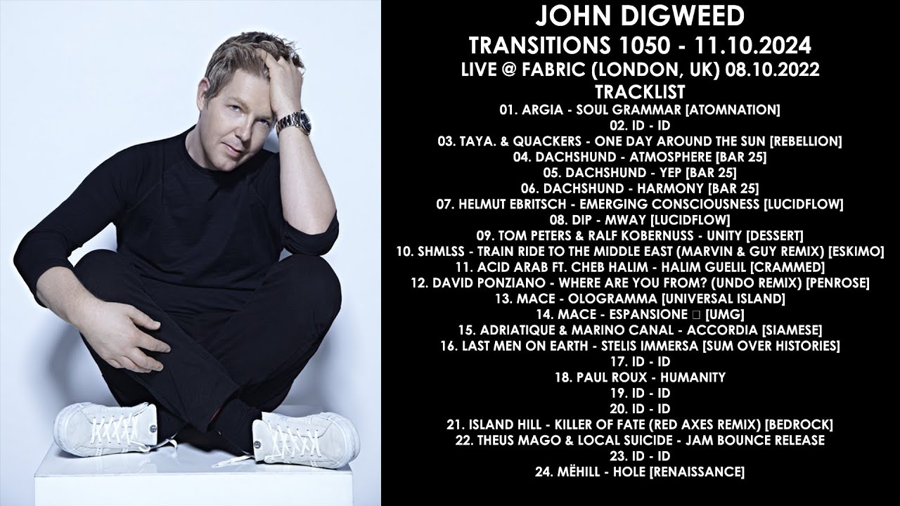JOHN DIGWEED (UK) @ Transitions 1050 11.10.2024 - YouTube