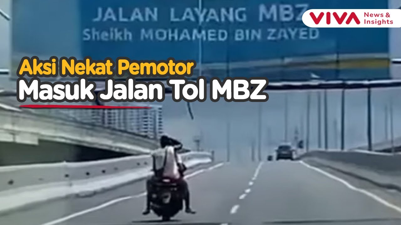 Ngeri! Pemotor Bonceng 3 Masuk Tol Layang MBZ, Ternyata Gegara Ini ...