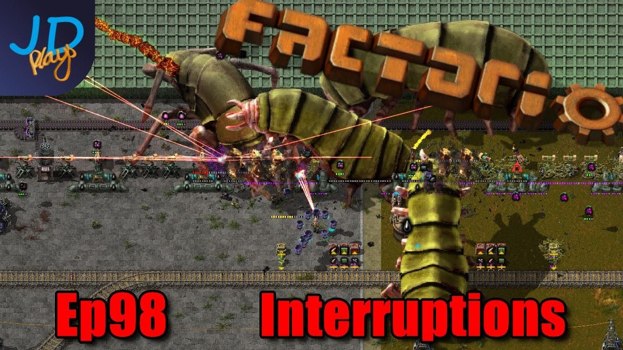 Interruptions Ep98 | Factorio Biter Hell | Gameplay, Lets Play - YouTube