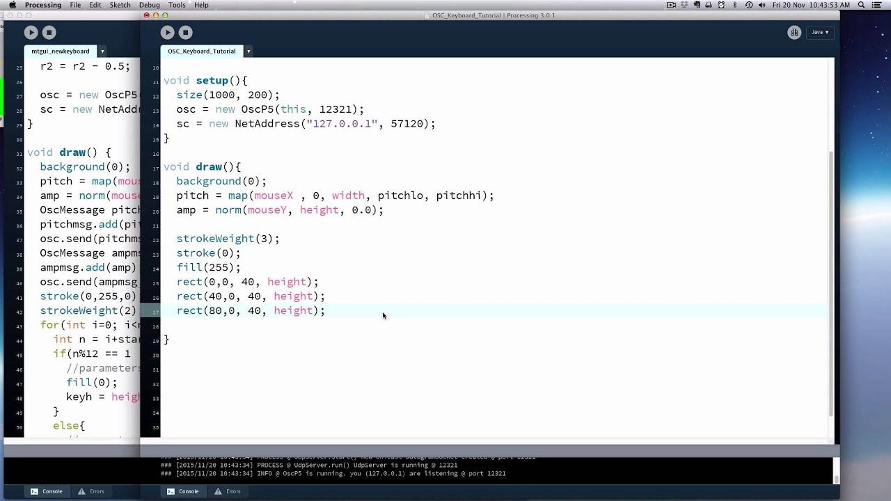 Virtual Keyboard GUI in Processing - YouTube