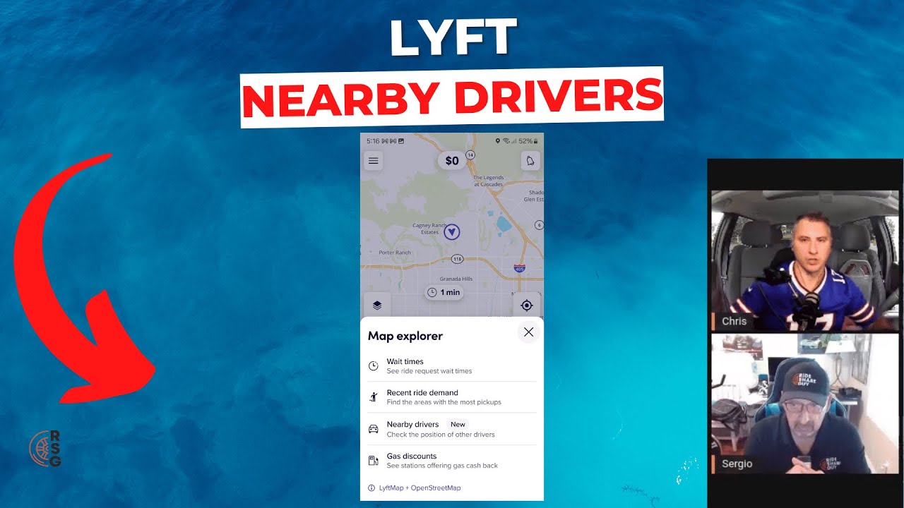 Lyft Showing 'Nearby Drivers' In Driver App - YouTube