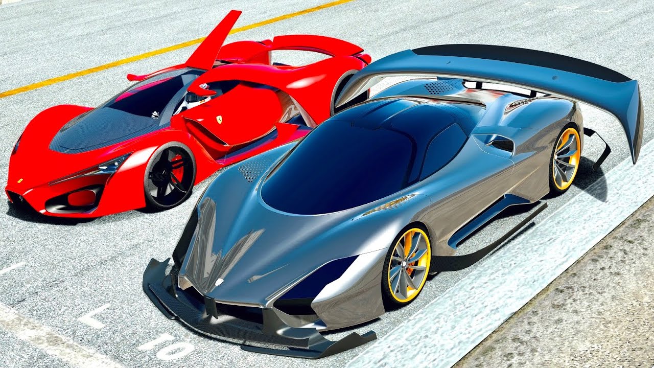 SSC Tuatara GTR vs Ferrari F80 Concept - Drag Race 10 KM - YouTube