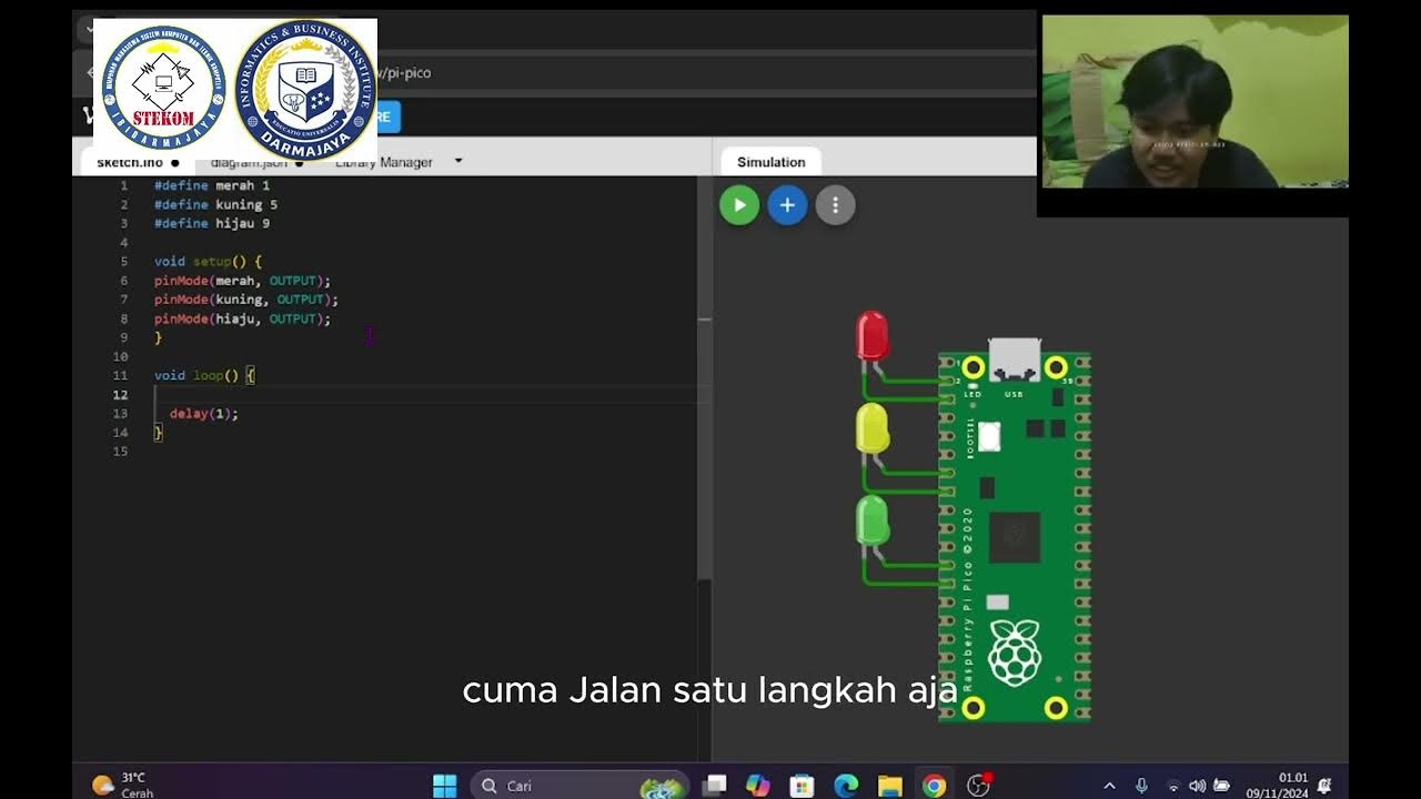 Membuat Lampu lalu lintas menggunakan micro controller raspberry pico ...