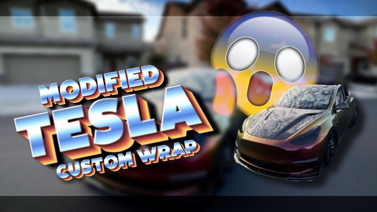 2023 Bagged Tesla Model Y Custom Vinyl Wrap - YouTube