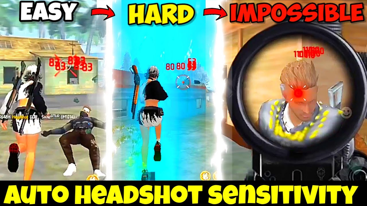 Auto Headshot Free Fire Techniques🎯🔥Easy to Impossible 🗿 - YouTube