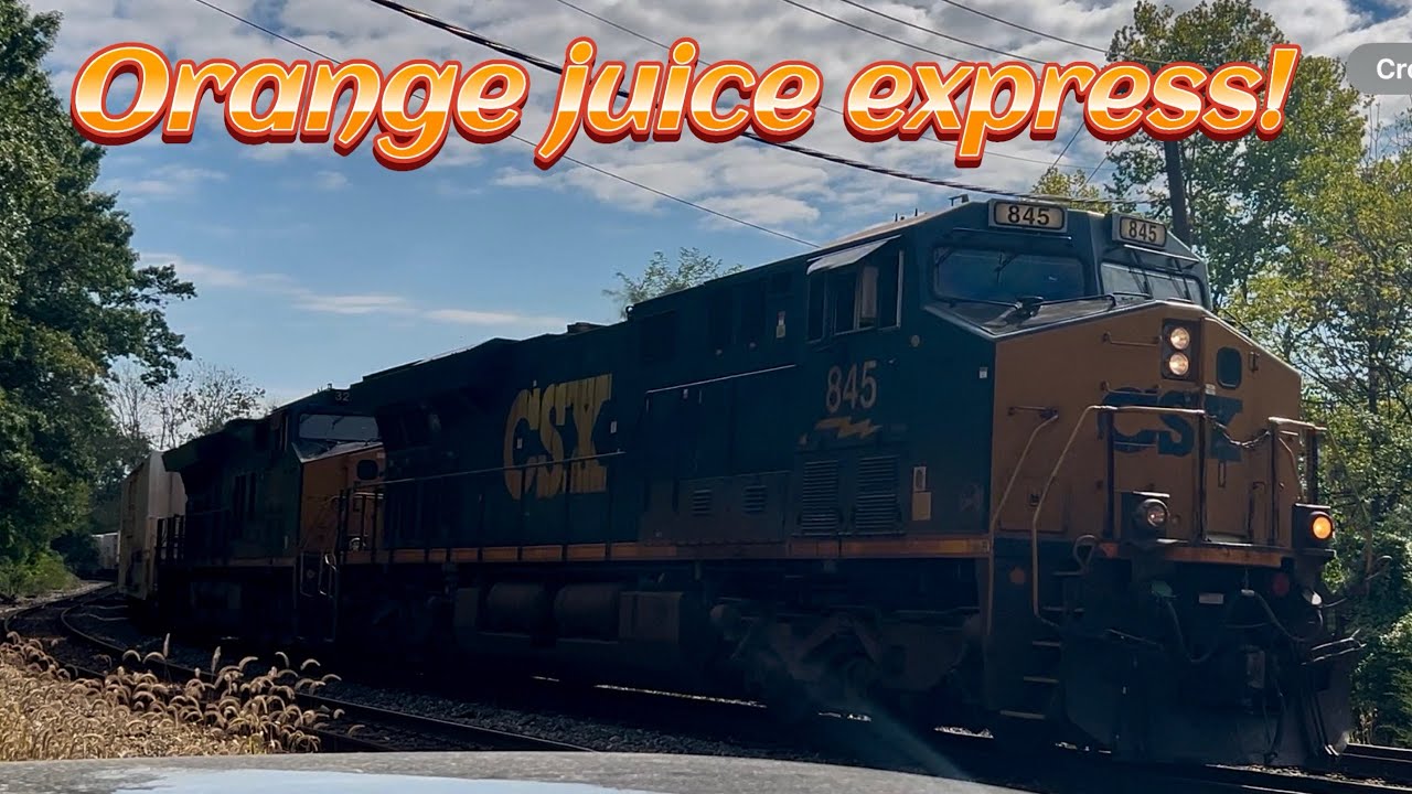 Orange juice express on CSX intermodal - YouTube