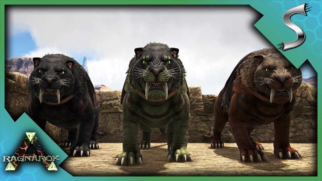 HIGHLEVEL SABERTOOTH PACK TAMING! - Ark: RAGNAROK [DLC Gameplay S3E9 ...