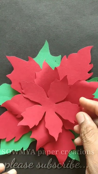 Christmas Poinsettia Flower// Easy To Make Poinsettia Flower # ...