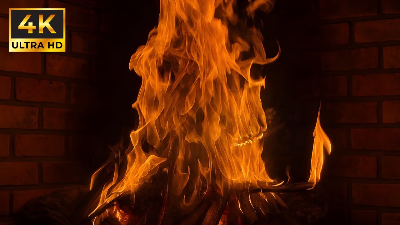 Escape to a Wilderness Cabin: Gentle Fire Crackling and Distant Night ...
