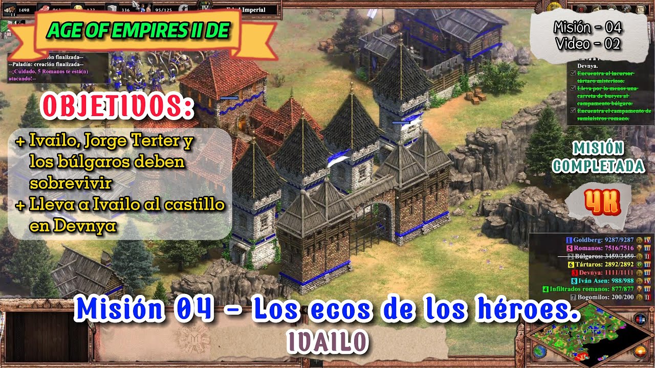 Age of Empires II DE 4K | Misión 04 completada - Los ecos de los héroes ...