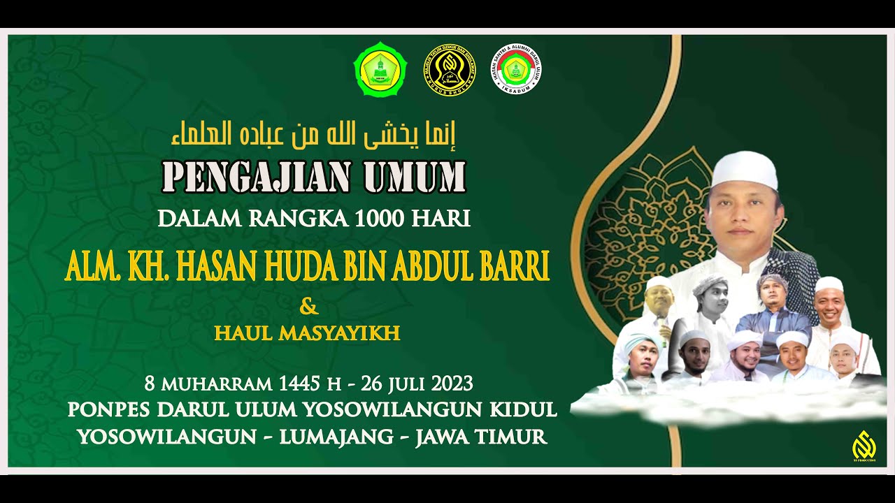PENGAJIAN UMUM Dalam Rangka 1000 Hari ALM. KH. HASAN HUDA BIN ABDUL ...