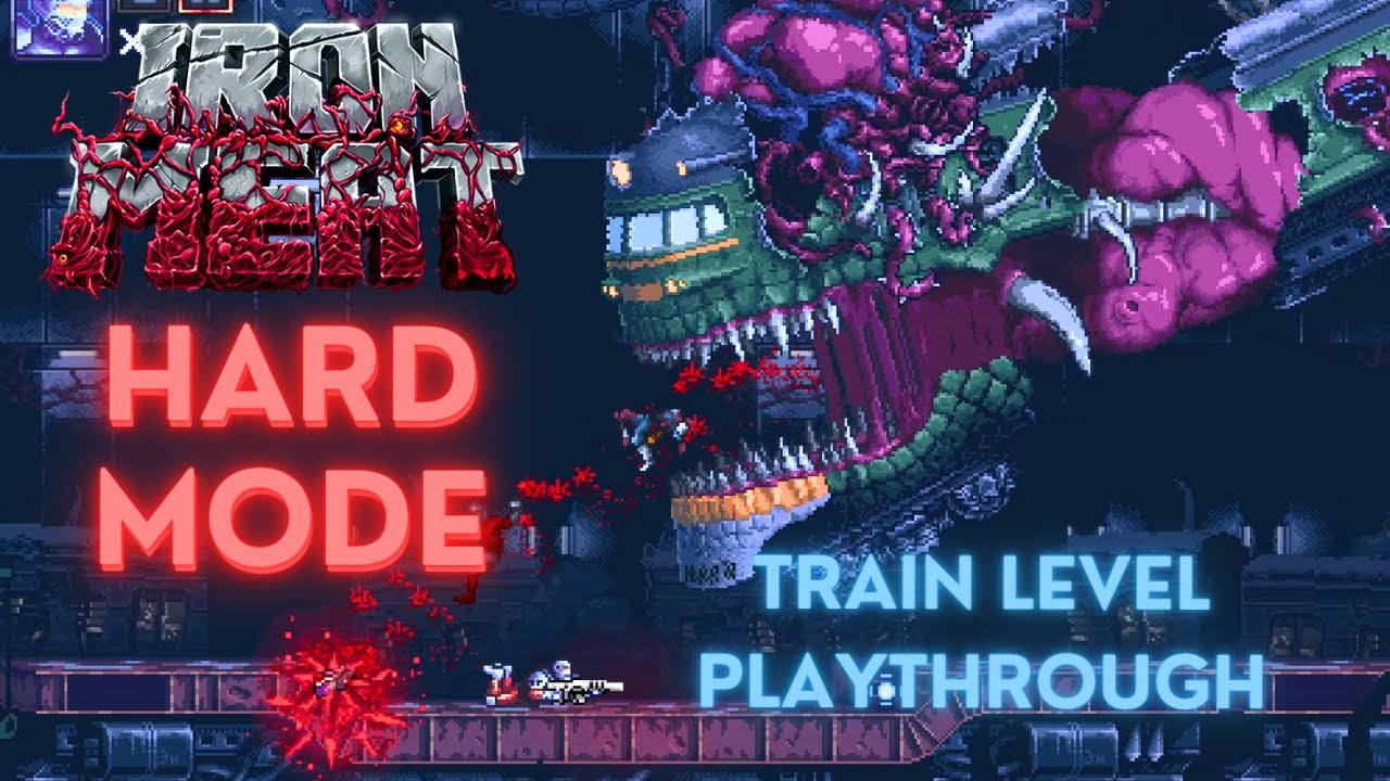 Taking on Iron Meat's Train Level on HARD MODE #indiegame #runandgun # ...