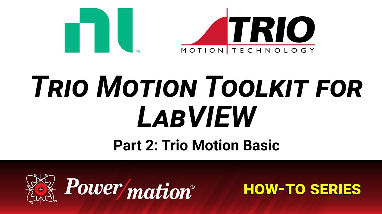 Trio Motion Toolkit for LabView - Part 2: Using Trio Basic - YouTube