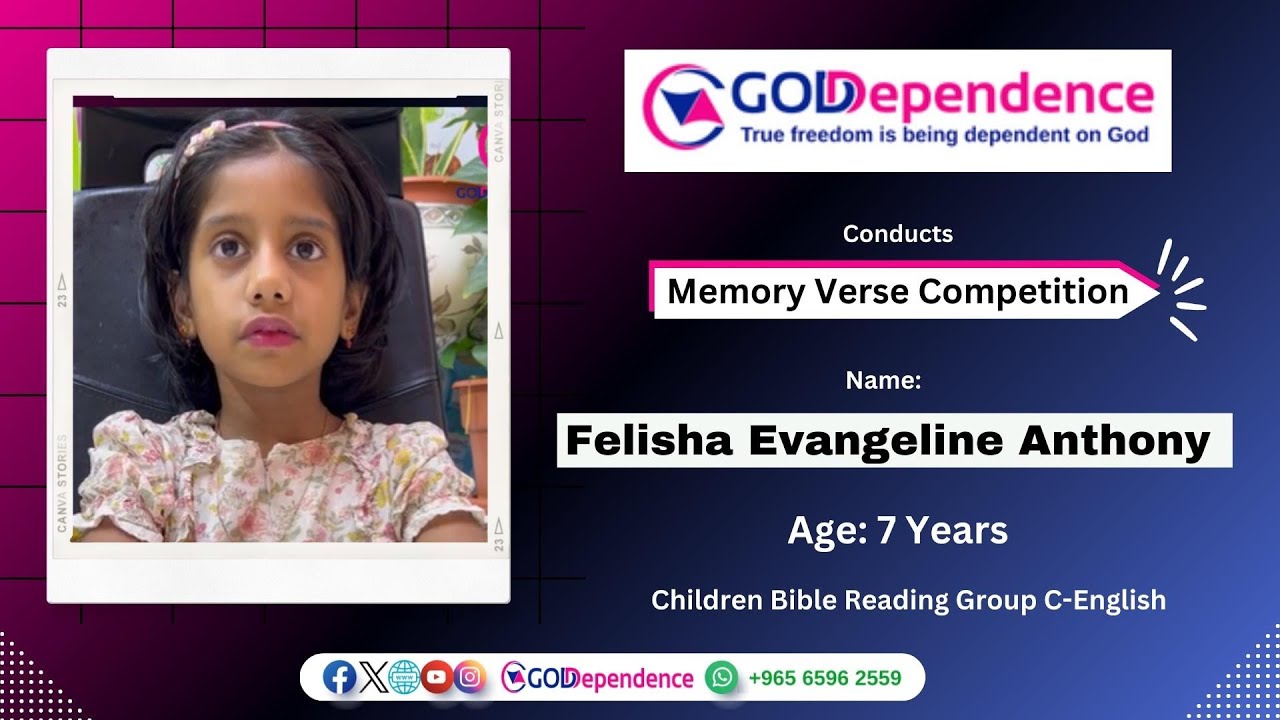 GODependence Children Bible Reading Challenge | Memory Verse ...