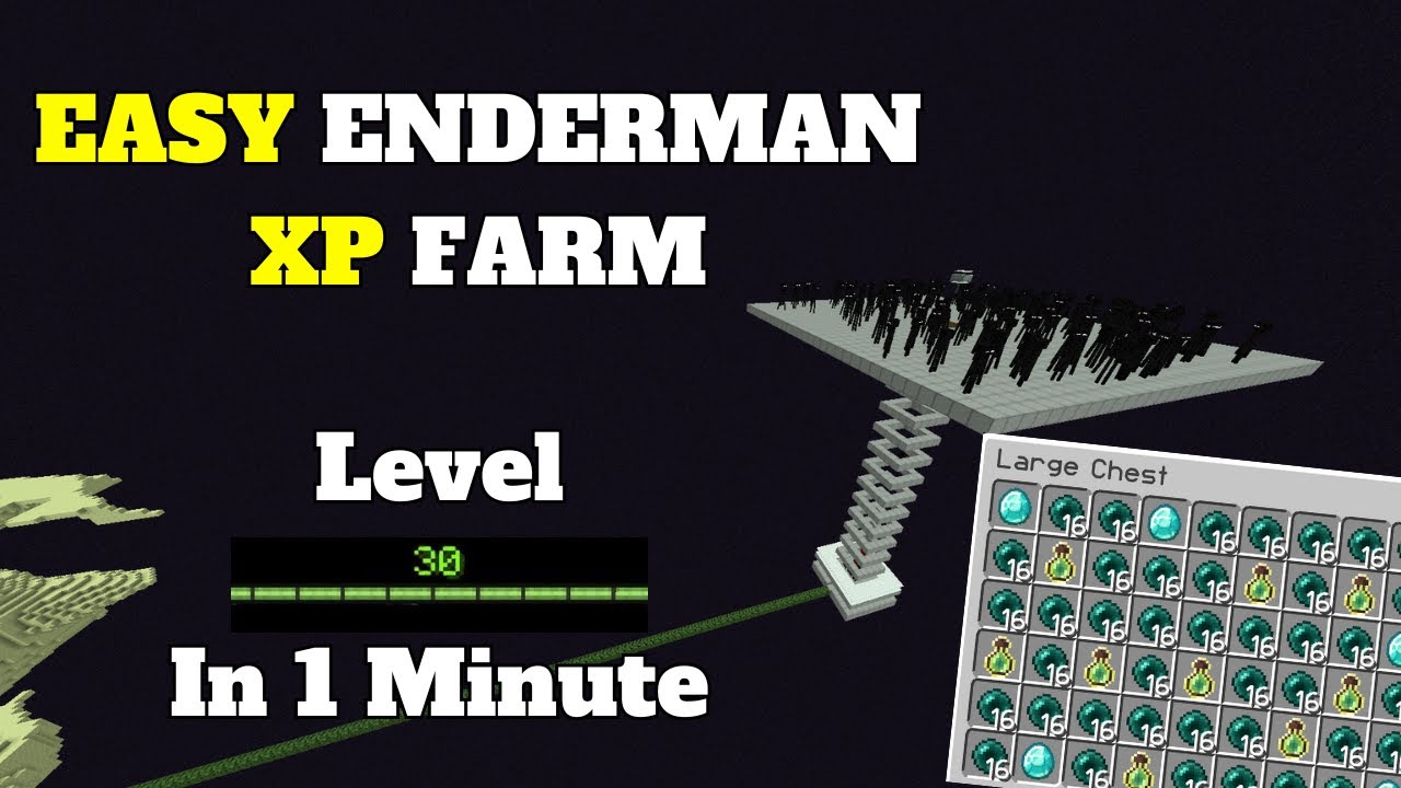 EASY Enderman XP Farm Minecraft 1.21 - YouTube