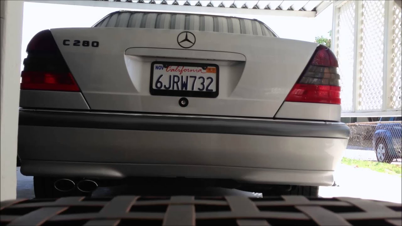 Mercedes Exhaust Muffler Delete - YouTube