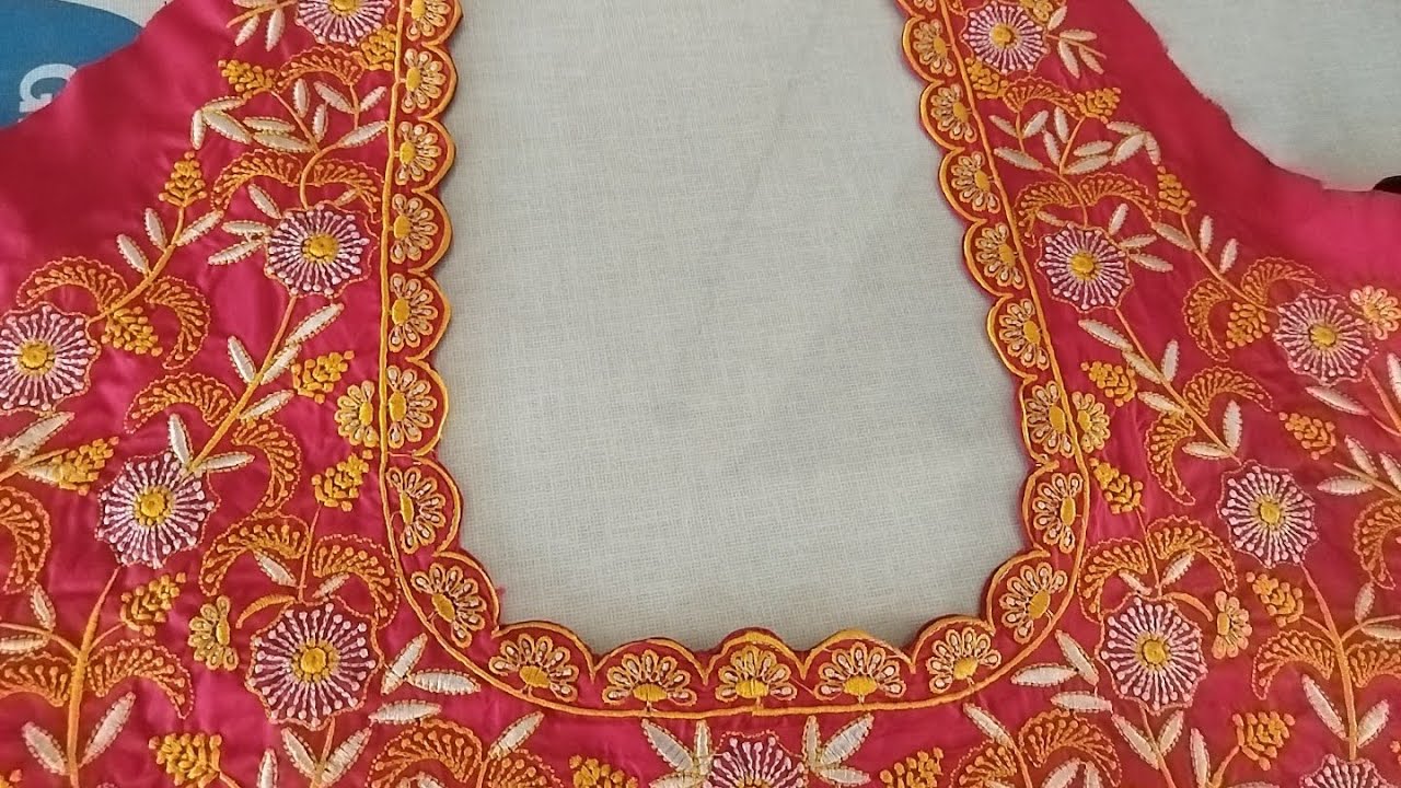 simple cut work blouse cutting and stitching in RAJAVARAM. VILLAGE ...