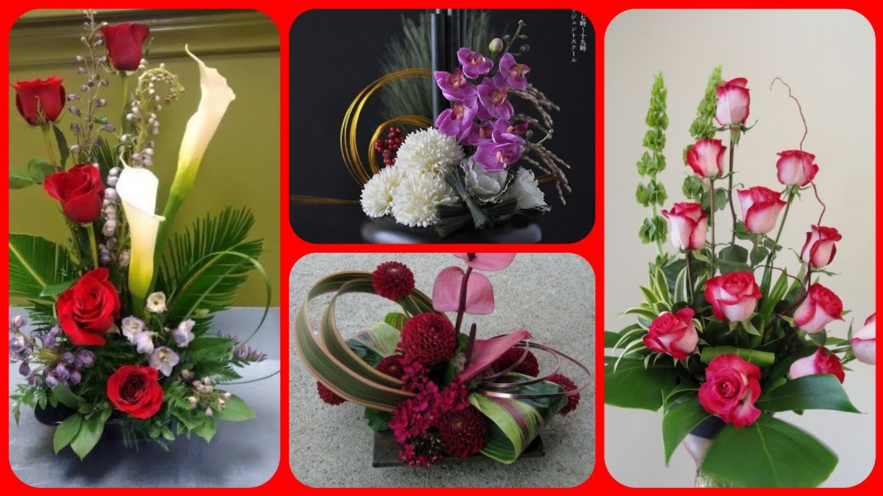 Very beautiful fresh flower arrangement home decoration - YouTube