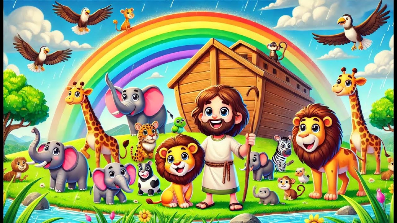 Noah’s Ark Song | Fun Bible Story for Kids | Animals, Rain & God’s ...