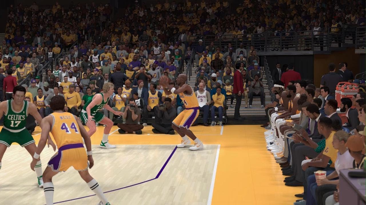 NBA 2K24 KOBE PUMP FAKES BIRD DRIVE TO THE BASELINE , GETS THE REVERSE ...