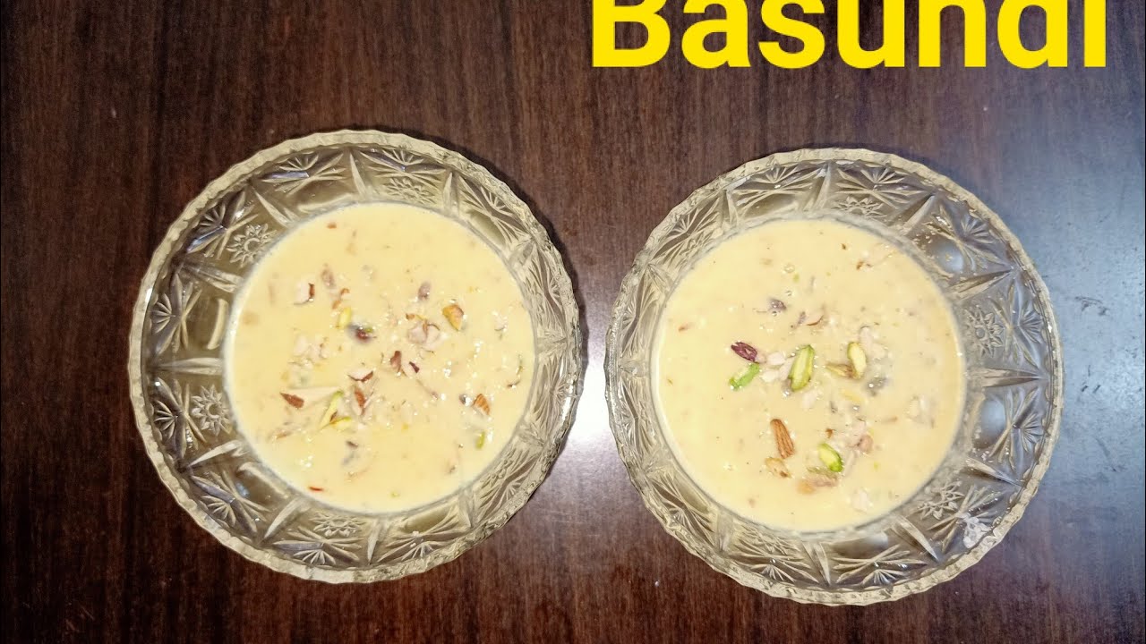 How to make basundi/ easy sweet recipe - YouTube