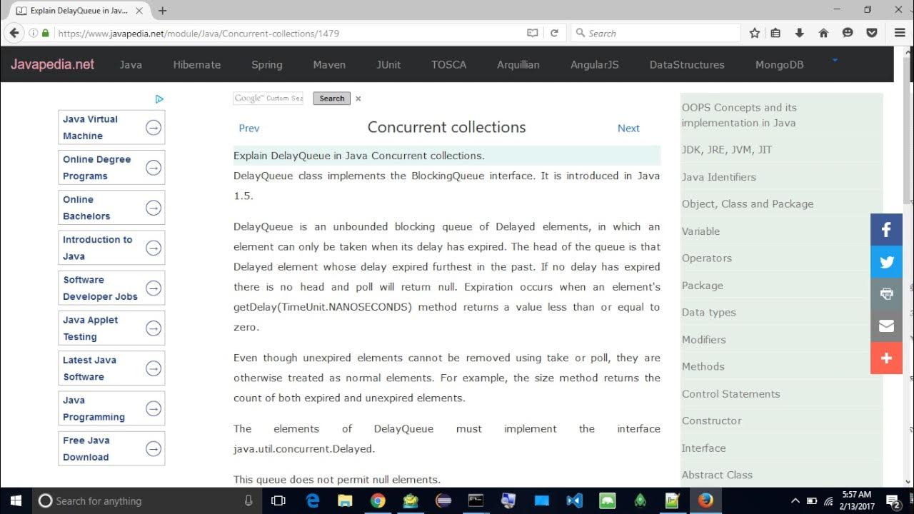 Explain DelayQueue in Java Concurrent collections. | javapedia.net - YouTube