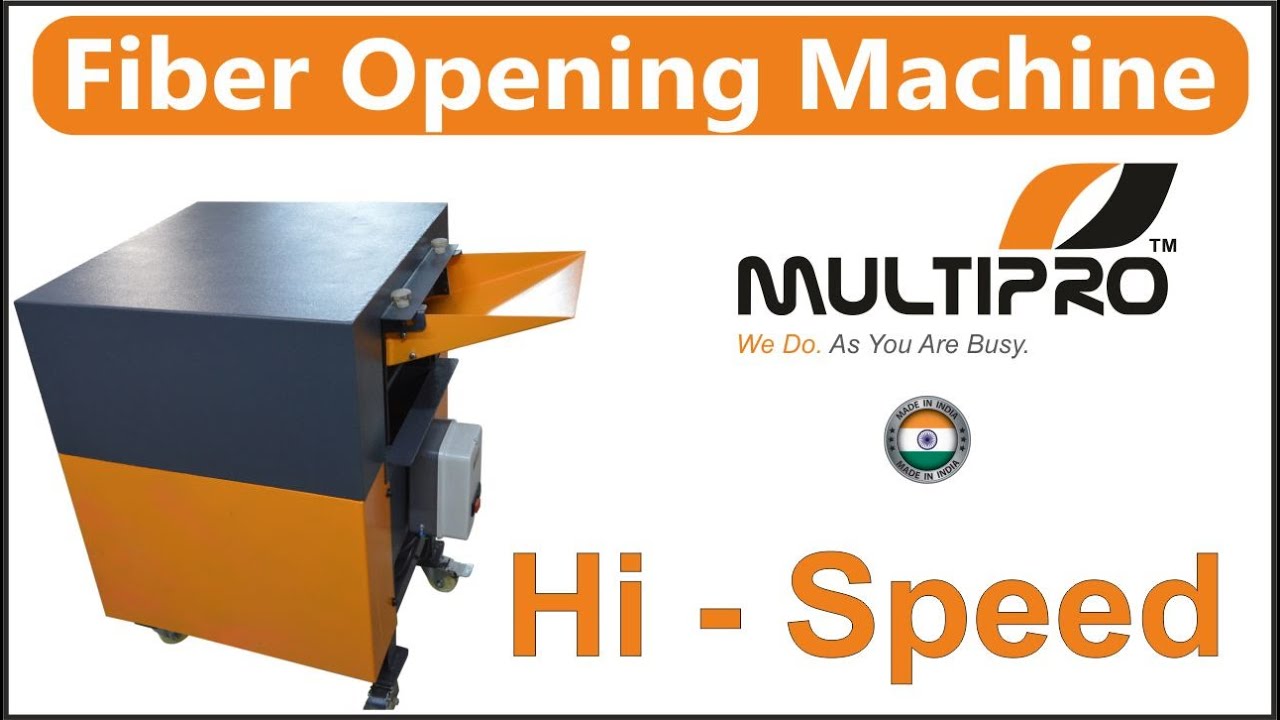 Hi-Speed Fiber Opener Machine - Fiber Carding Machine - YouTube
