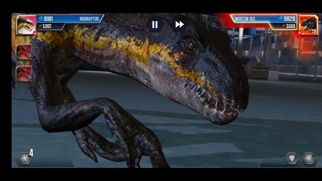 INDORAPTORS VS MORTEM REX!! ||Jurassic World The Game - Ep 14 - YouTube