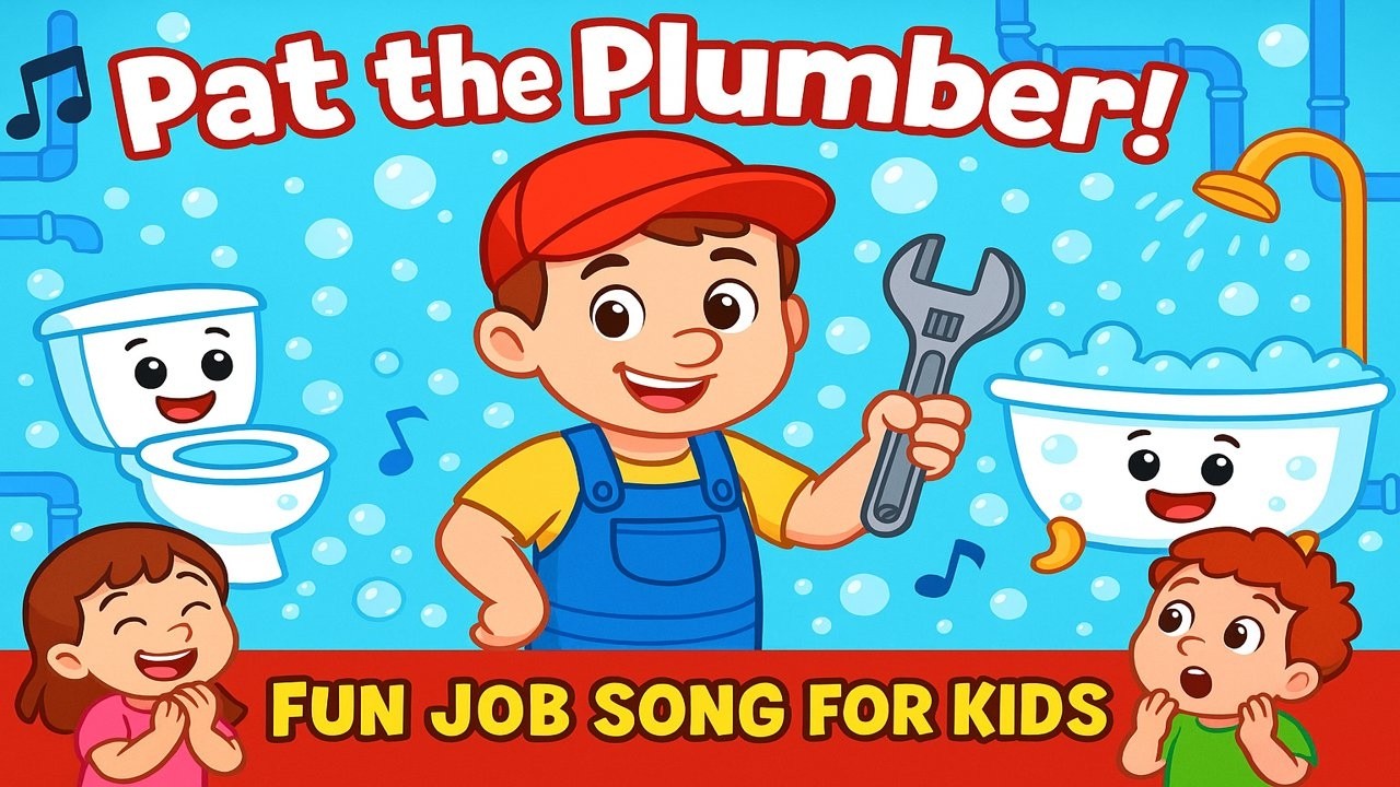 Pat the Plumber! 👷‍♂️🔧 | Fun Job Song for Kids | Learn About Plumbers 🚿 ...